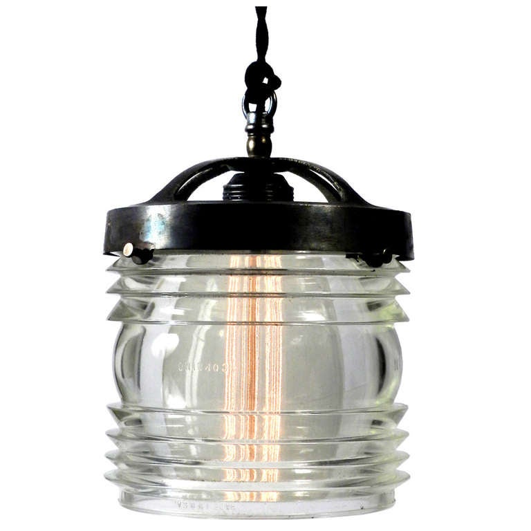 Large Prismatic Barrel Lamp at 1stDibs