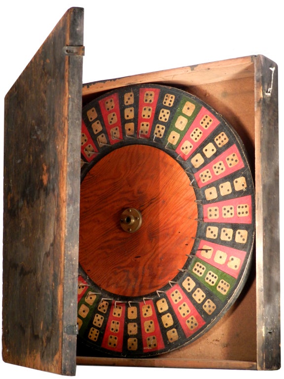 Two Sided Wheel-Of-Fortune in Original Box at 1stDibs