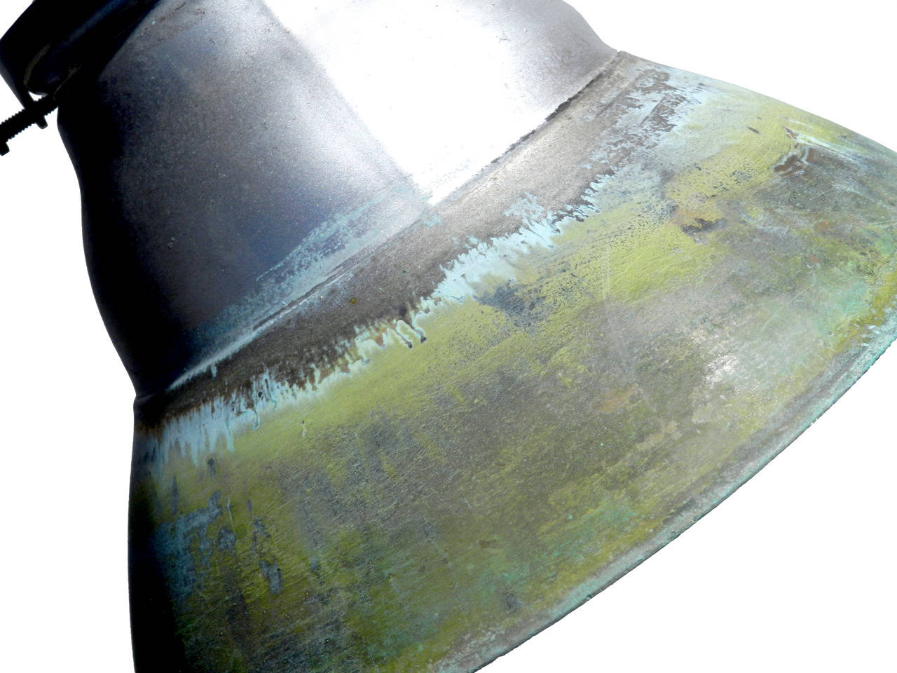 Verdigris Copper Mercury Glass Mirrored Pendants at 1stDibs