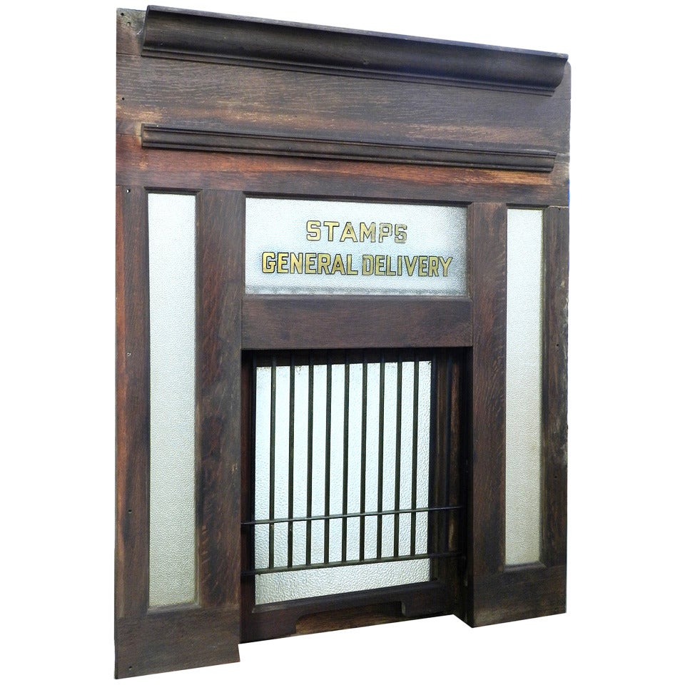 1800s Post Office Window at 1stDibs