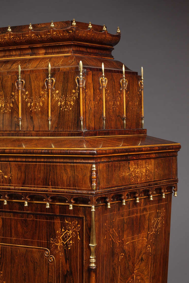 A Magnificent Secretaire Of Lyra Form In The Exotisme Taste For Sale at ...