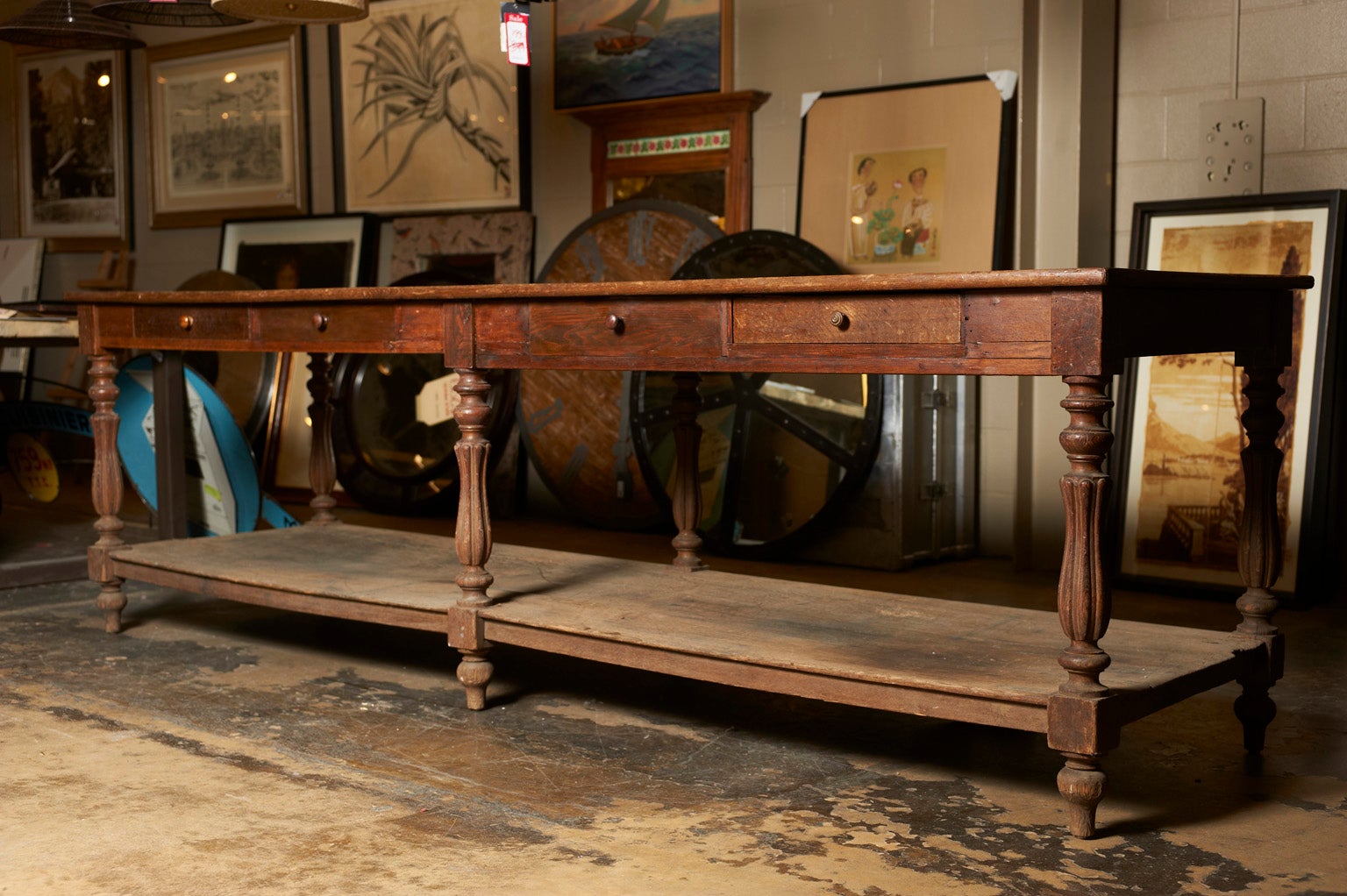 French Oak Draper's Table, C. 1860-80 at 1stDibs