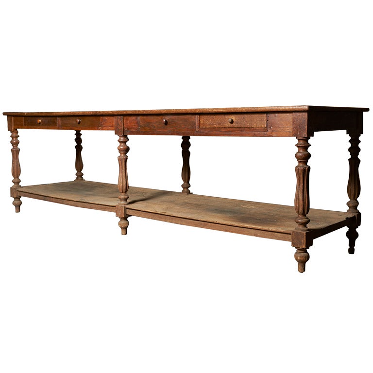 French Oak Draper's Table, C. 1860-80 at 1stDibs