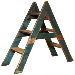 Vintage painted step ladder, early 20th c. at 1stDibs