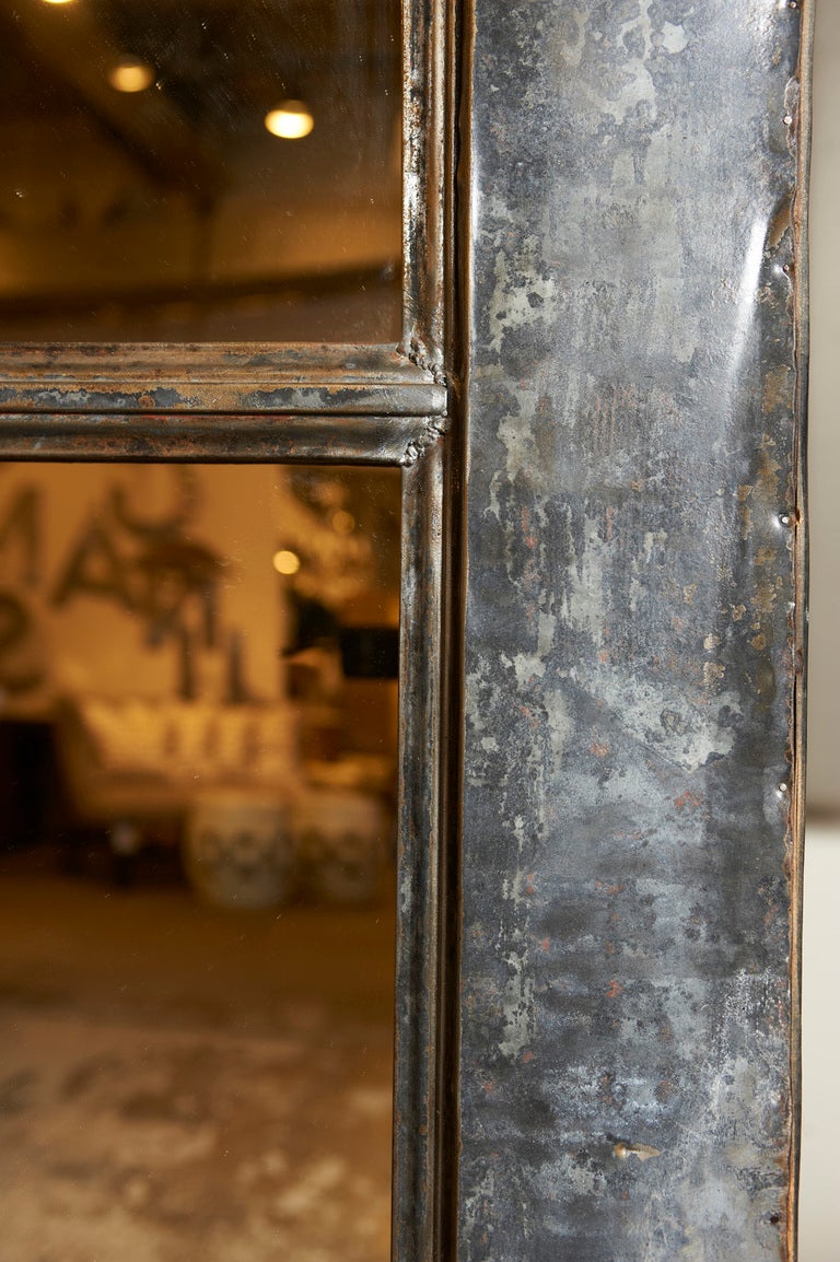 Zinc clad window frame, c. 1900, now with mirror glass at 1stDibs