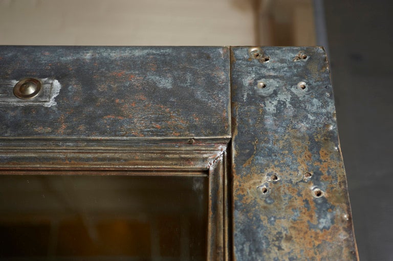 Zinc clad window frame, c. 1900, now with mirror glass at 1stDibs