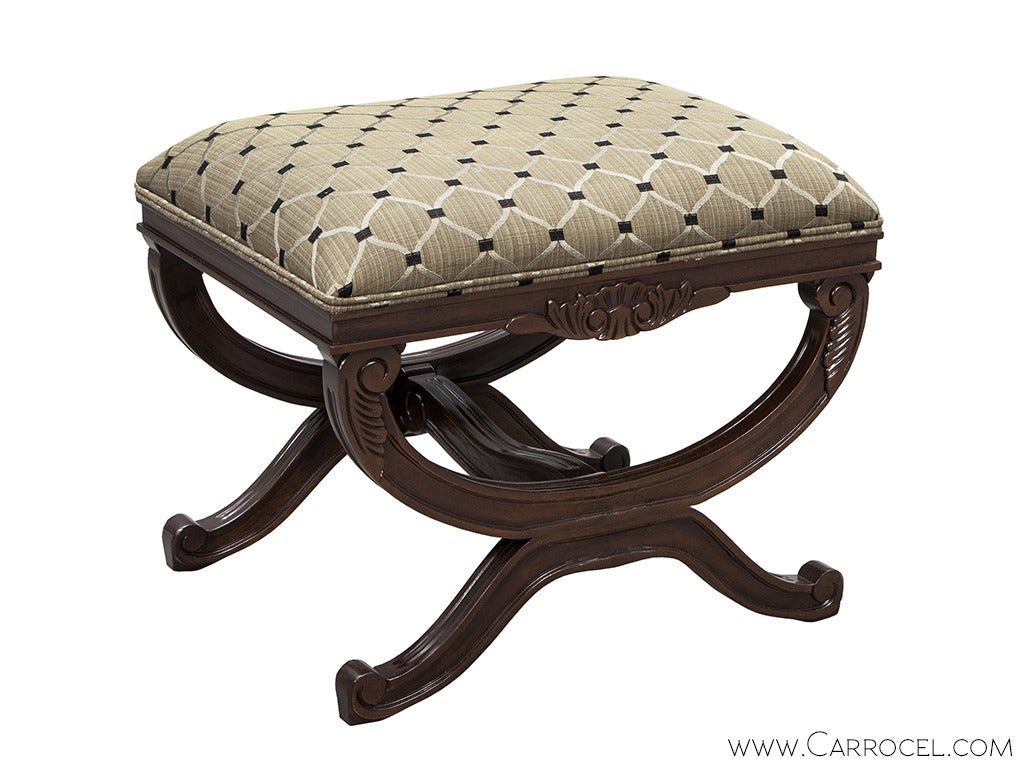 Newly Restored Antique Regency Style Footstool Bench by Carrocel at 1stDibs