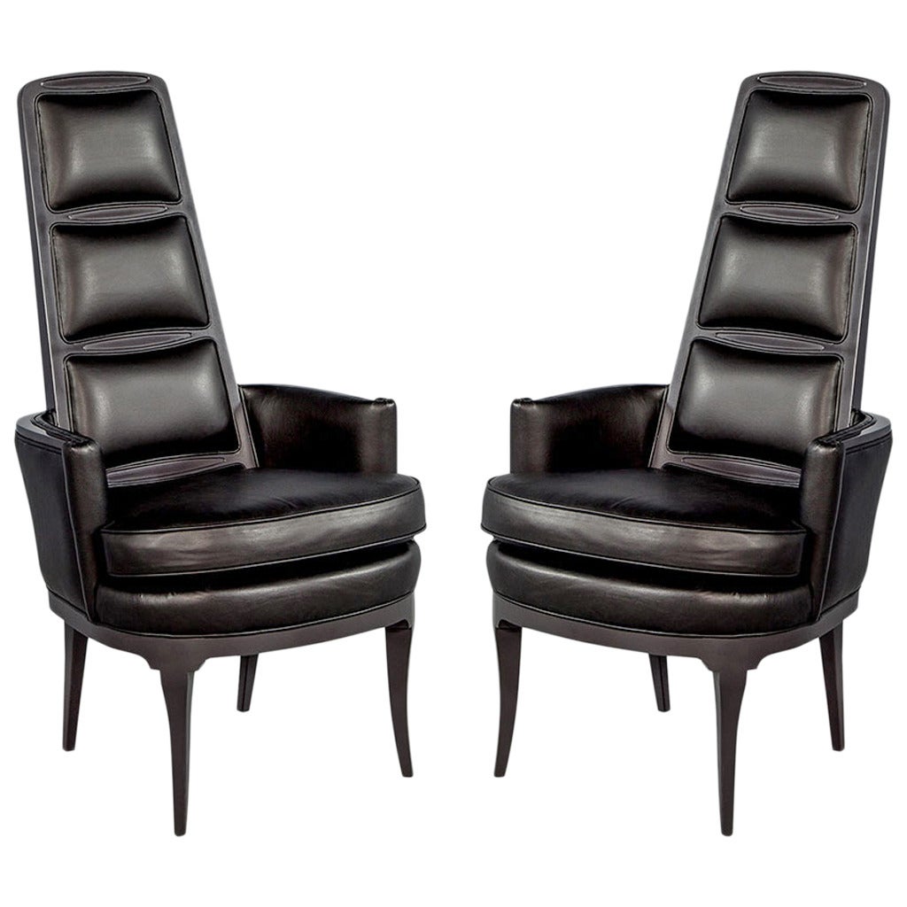 Pair of Mid Century Modern Space Age Captain's Chairs For Sale at 1stDibs