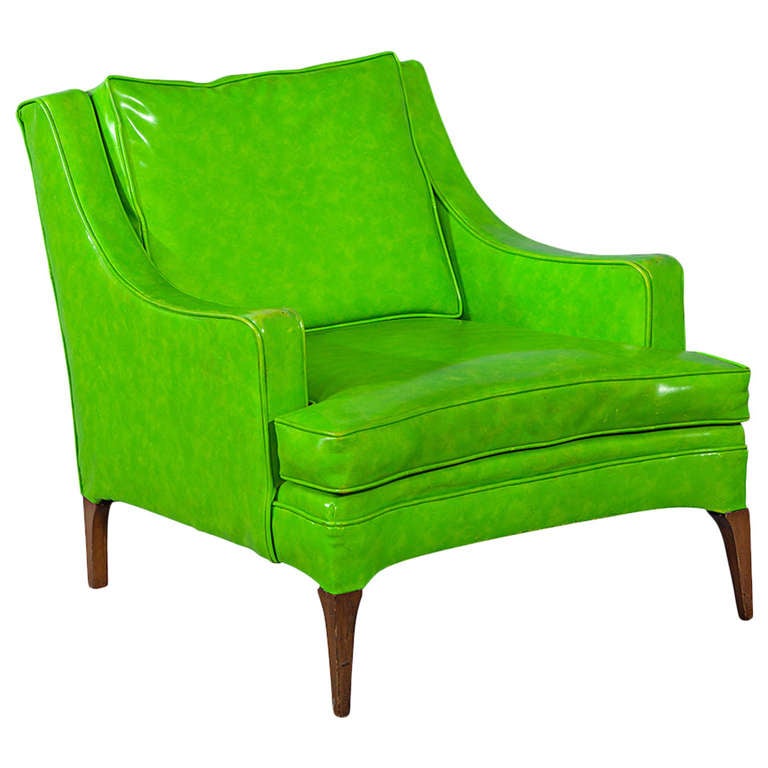 Green Vintage 1960s Lounge Chair at 1stDibs
