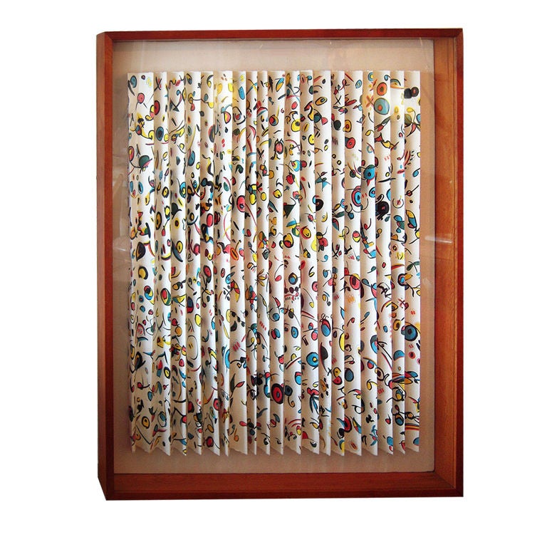 Monumental Mid-Century Shadow Boxed Abstract Art at 1stDibs