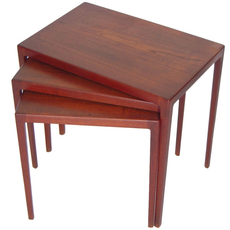 Teak Nesting Tables by Ludvig Pontoppidan at 1stDibs