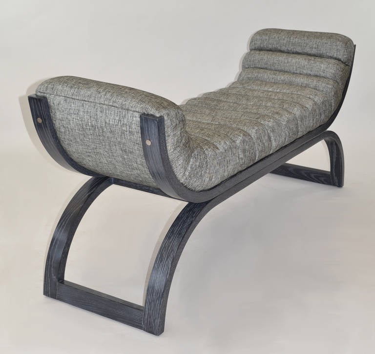 "Eclipse" Bench by Jay Spectre in Ebony Cerused Oak at 1stDibs