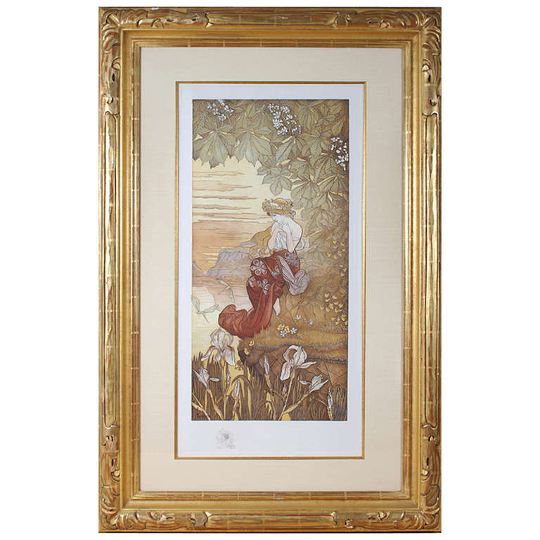 Hippolyte Lucas French Art Nouveau Lithograph at 1stDibs | nuveah lucas