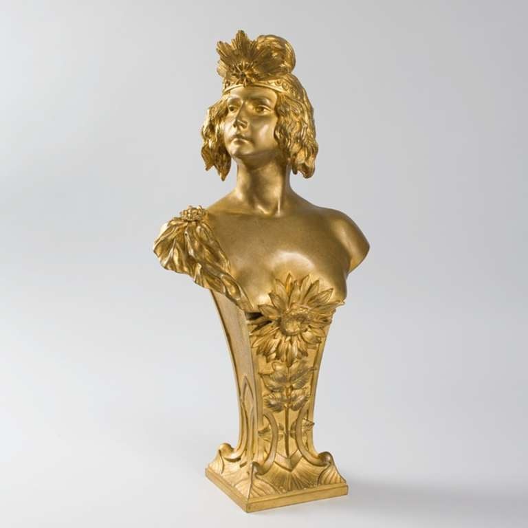 Louis Chalon French Art Nouveau Bronze Bust at 1stDibs | louis chalon ...