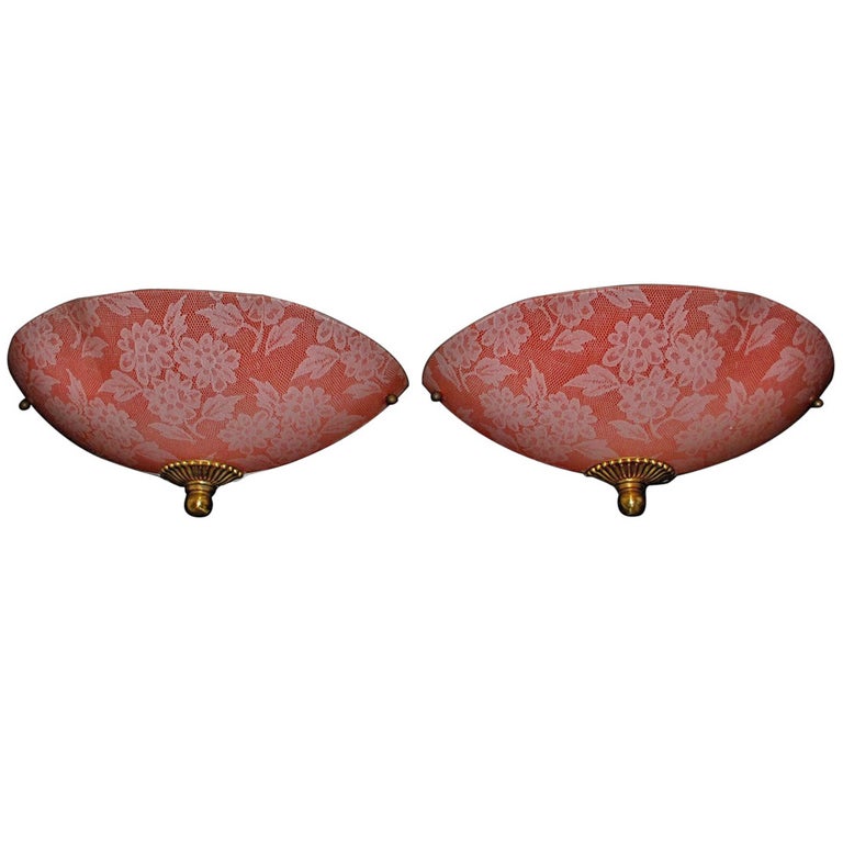 Antique Set Of Six Art Deco Sconces Signed Berry's England at 1stDibs
