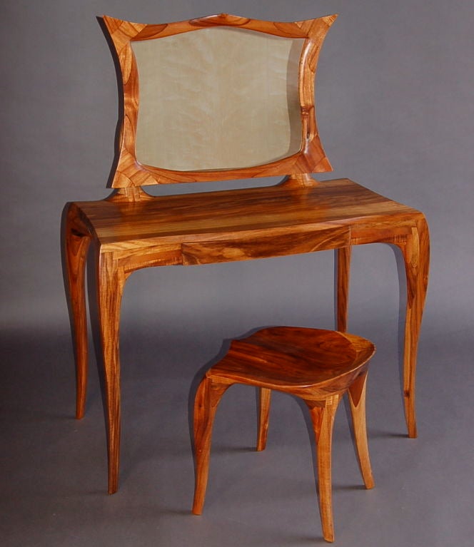 VINTAGE VICTOR DINOVI VANITY WITH STOOL at 1stDibs