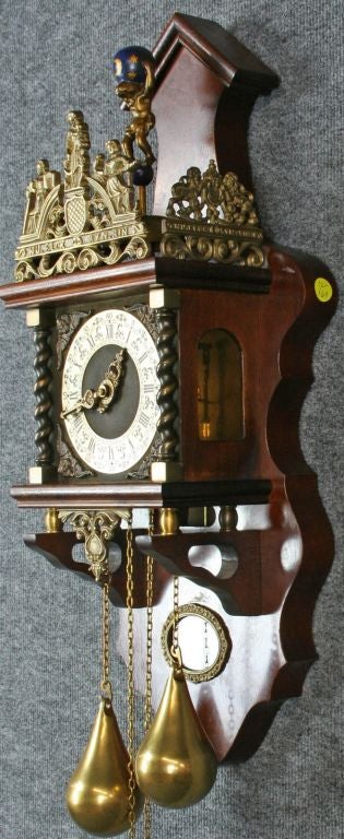 Vintage Dutch Zaandam Zaanse Atlas Pendulum Wall Clock For Sale at 1stDibs