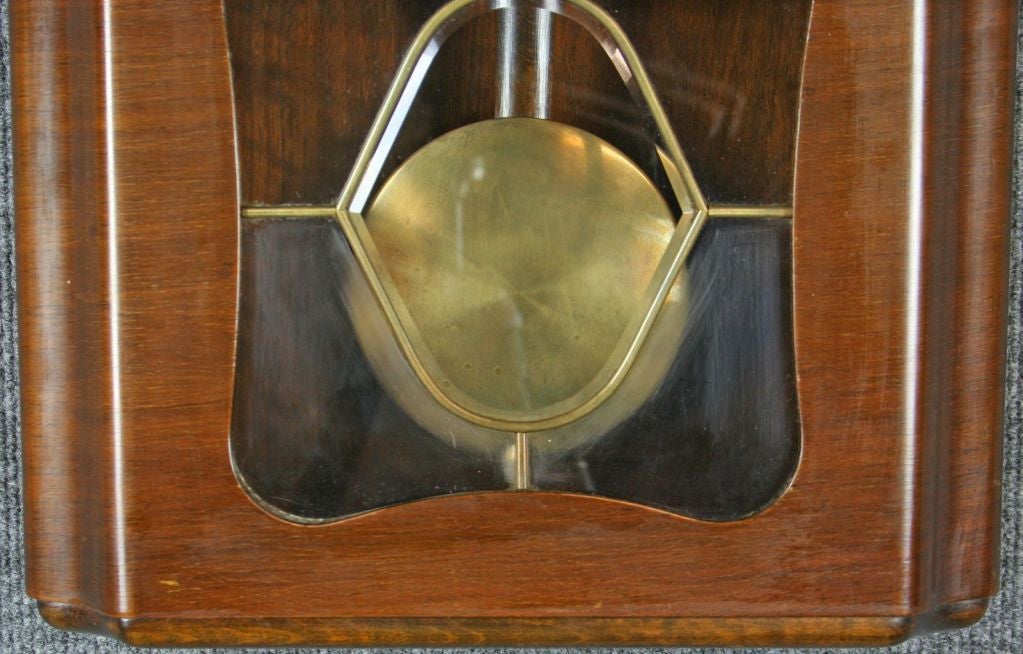 Vintage German Art Deco Regulator Wall Clock Kienzle For Sale at ...