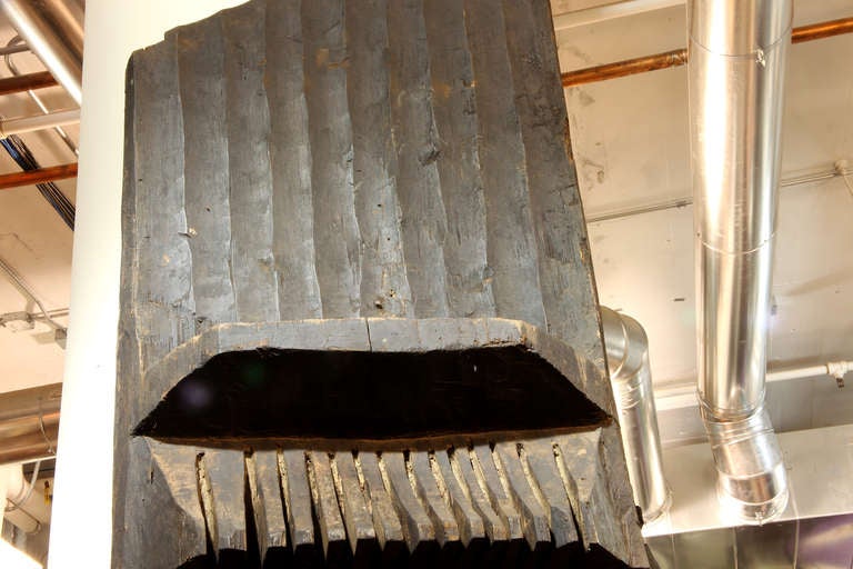 Monumental Morung Carving with Five Mithun Head Decoration at 1stDibs