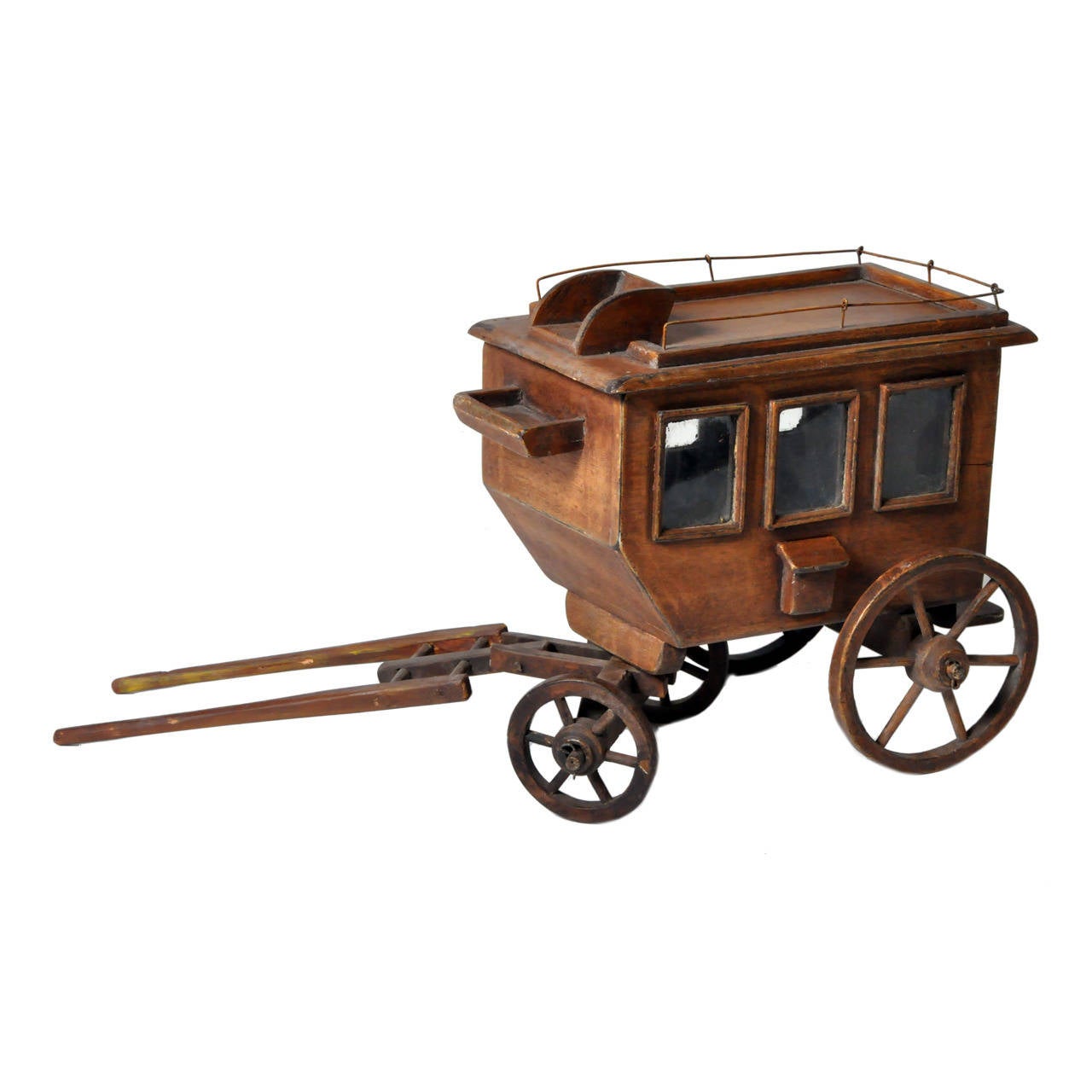 Mid-Century Wooden Carriage Toy at 1stDibs