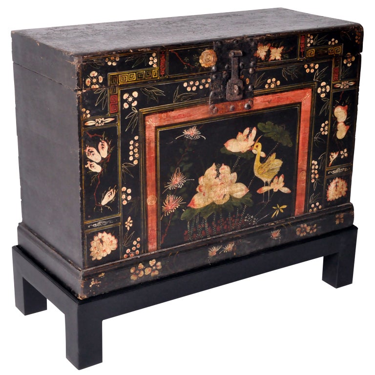 Painted Storage Chest at 1stDibs
