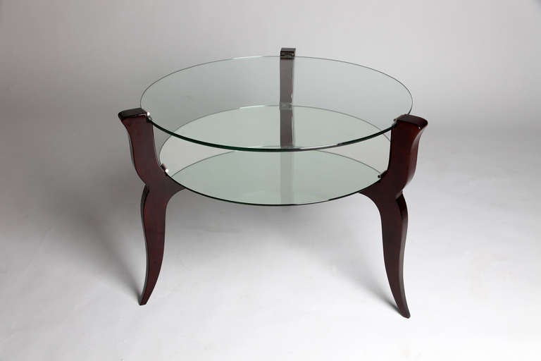 French Mirror-and-Glass Cocktail Table at 1stDibs