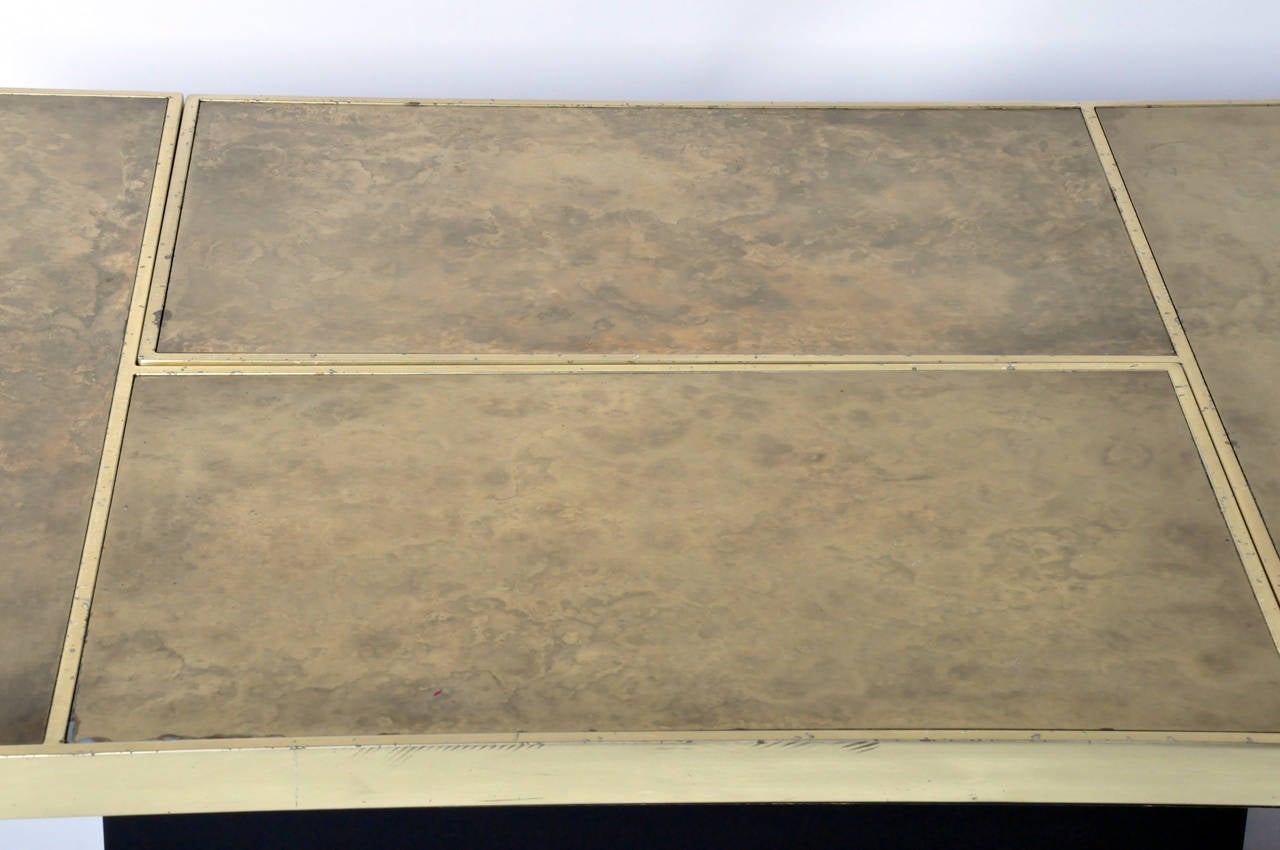 Gold-Plated Iron Convertible Coffee Table at 1stDibs