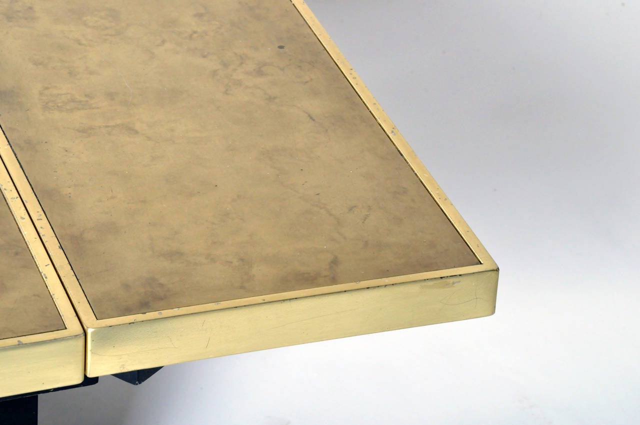 Gold-Plated Iron Convertible Coffee Table at 1stDibs