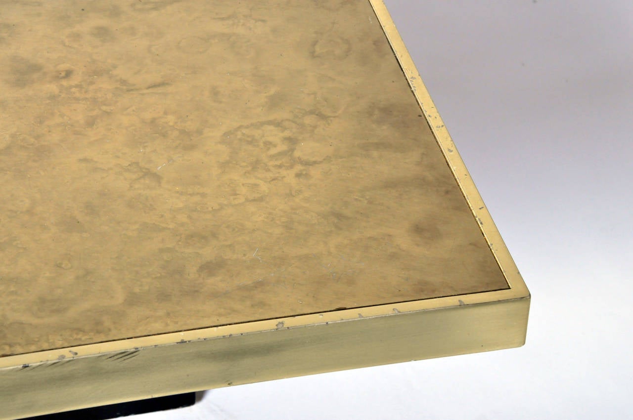 Gold-Plated Iron Convertible Coffee Table at 1stDibs