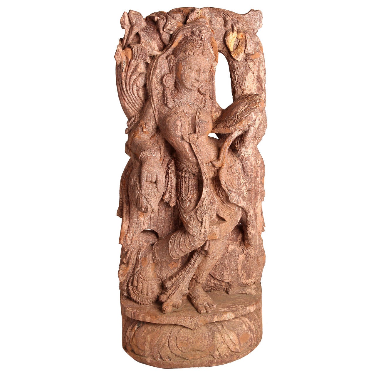 Carved Sandstone Sculpture of a Dancer at 1stDibs