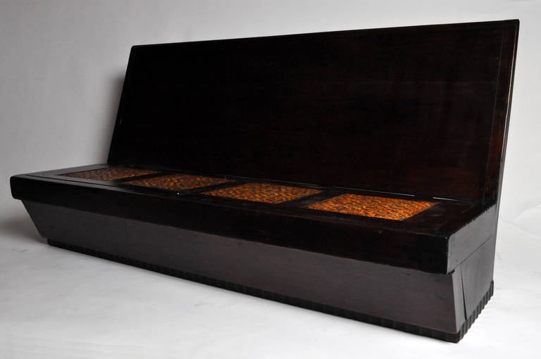 British Colonial Bench with Storage at 1stDibs