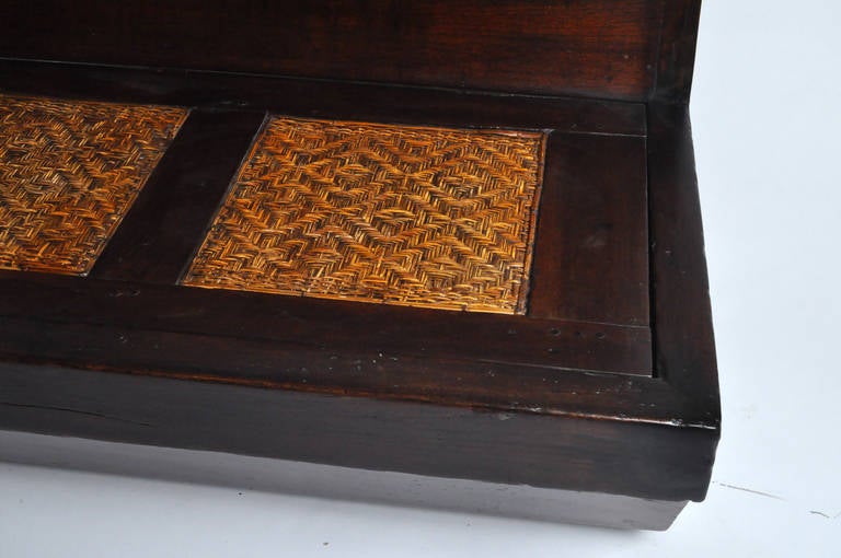 British Colonial Bench with Storage at 1stDibs