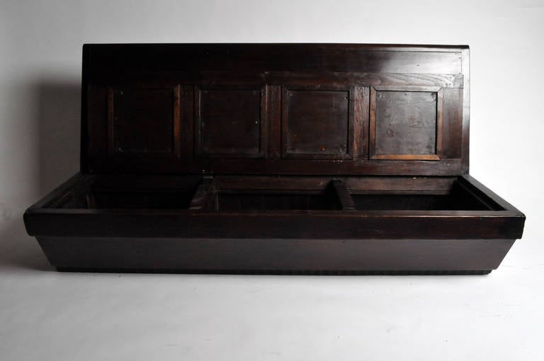 British Colonial Bench with Storage at 1stDibs