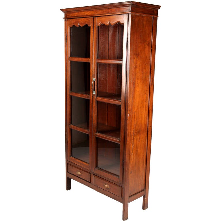 British Colonial Display Cabinet at 1stDibs