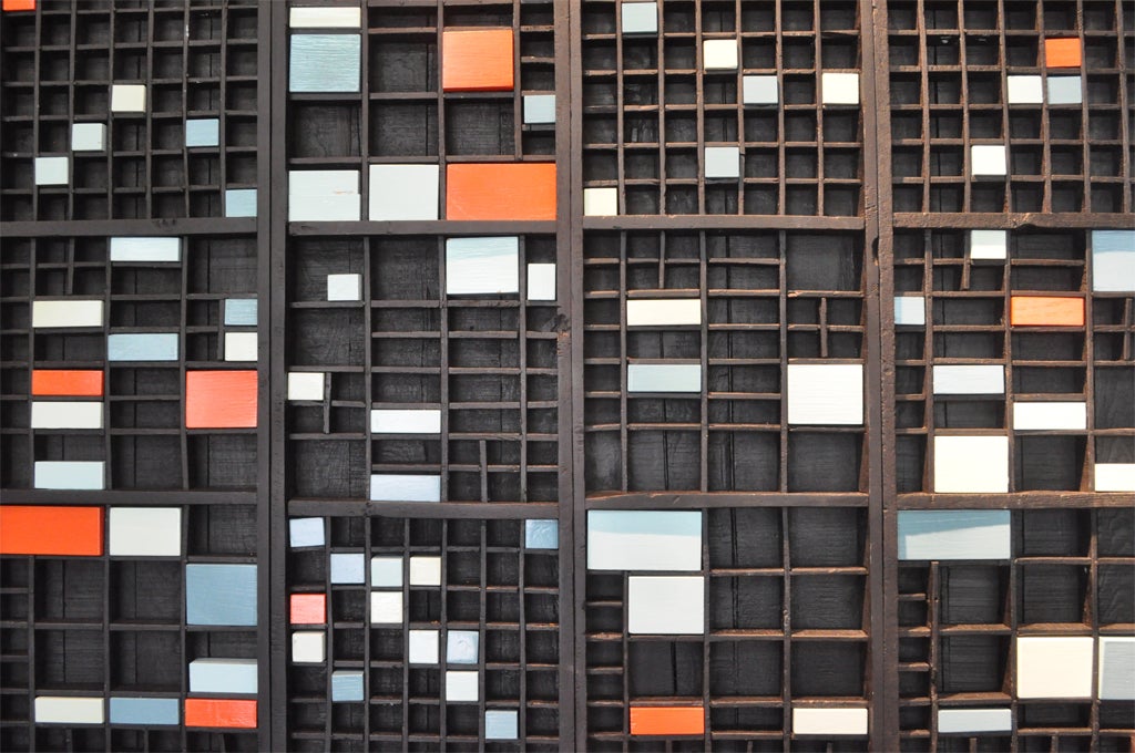 Wood Block Wall Sculptures at 1stDibs