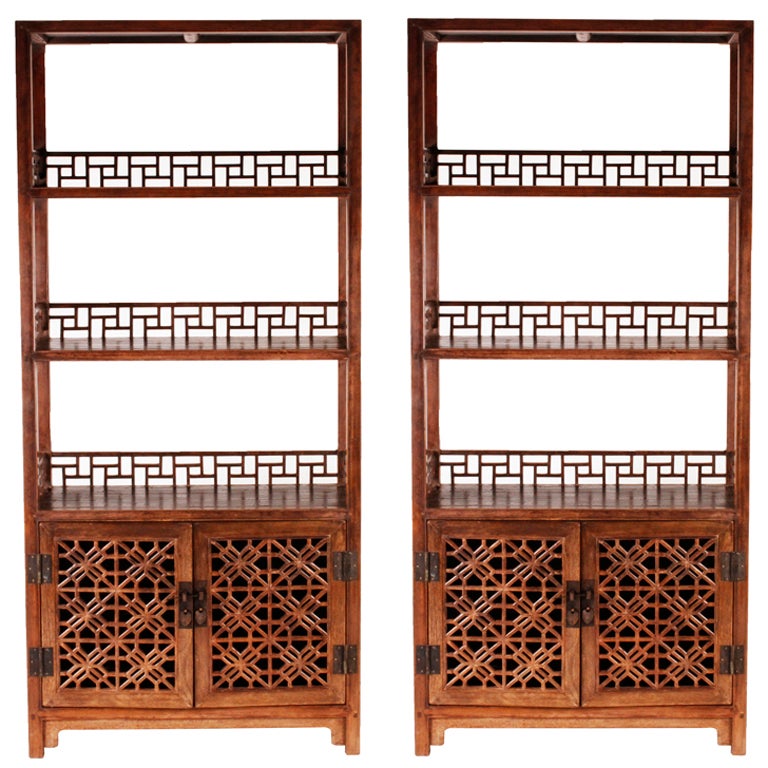 Pair of Rare Chinese Book Cabinets at 1stDibs