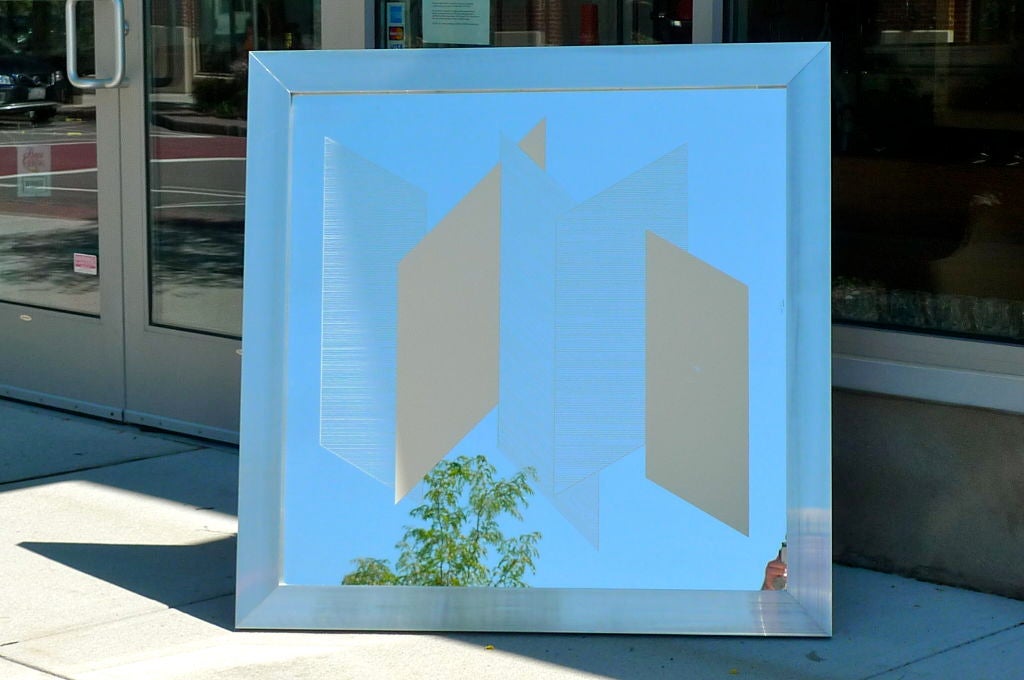 Large Op-Art Mirror by Greg Copeland at 1stDibs