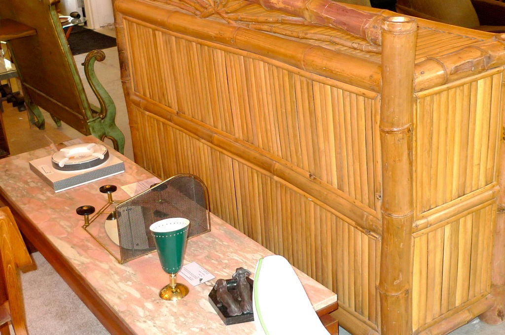Vintage Bamboo Server Sideboard For Sale at 1stDibs