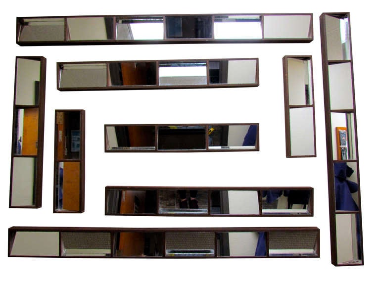 Set of 9 Slim Box Framed Mirrors for Wall Collage For Sale at 1stDibs ...
