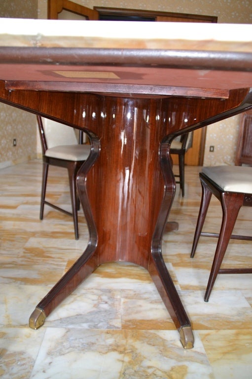 Fratelli Turri Dining Table with Marble Top For Sale at 1stDibs