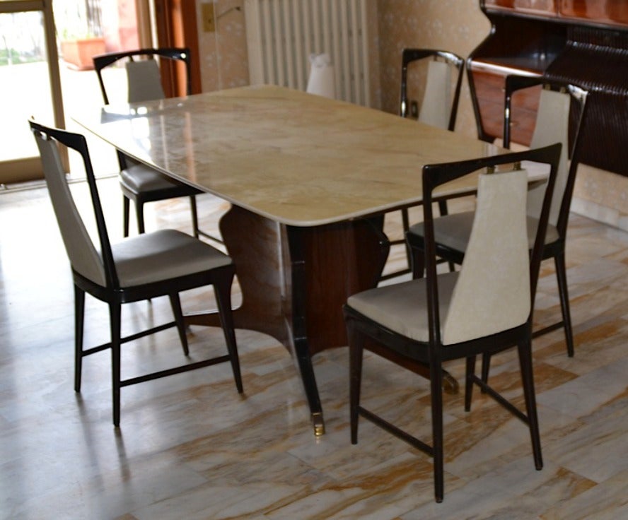 Fratelli Turri Dining Table with Marble Top For Sale at 1stDibs