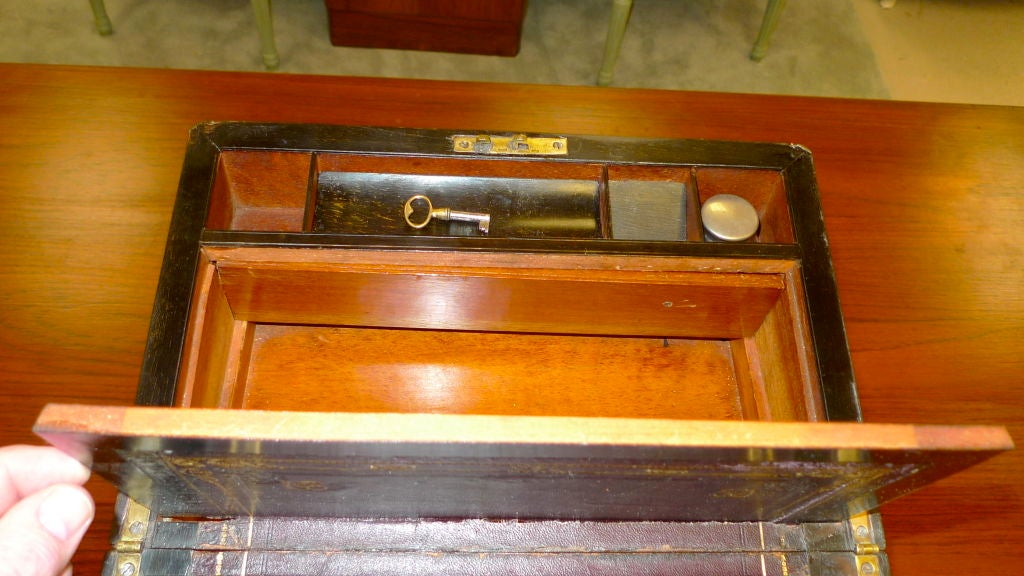 Victorian Writing Slope / Lap Desk on Stand For Sale at 1stDibs | lap ...