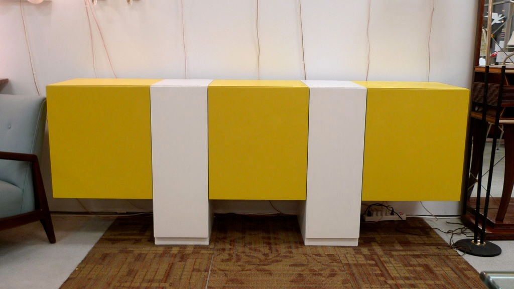 Custom Yellow and White Sideboard Credenza at 1stDibs | yellow sideboard