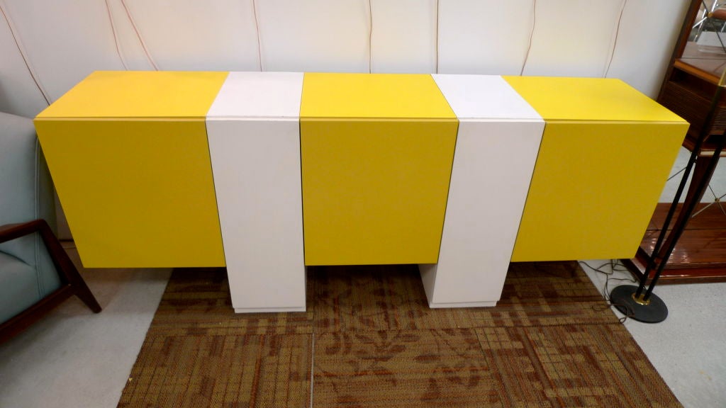 Custom Yellow and White Sideboard Credenza at 1stDibs | yellow sideboard