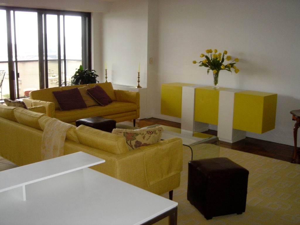 Custom Yellow and White Sideboard Credenza at 1stDibs | yellow sideboard