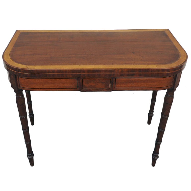 Early 19th C English Neoclassical Card Table For Sale at 1stDibs