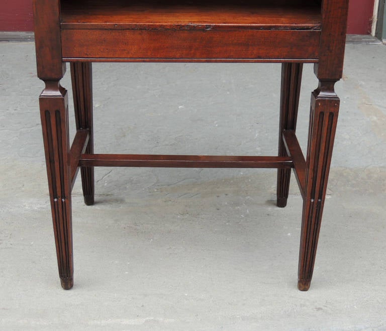 18th C Italian Walnut Work Table with Marble Top For Sale at 1stDibs
