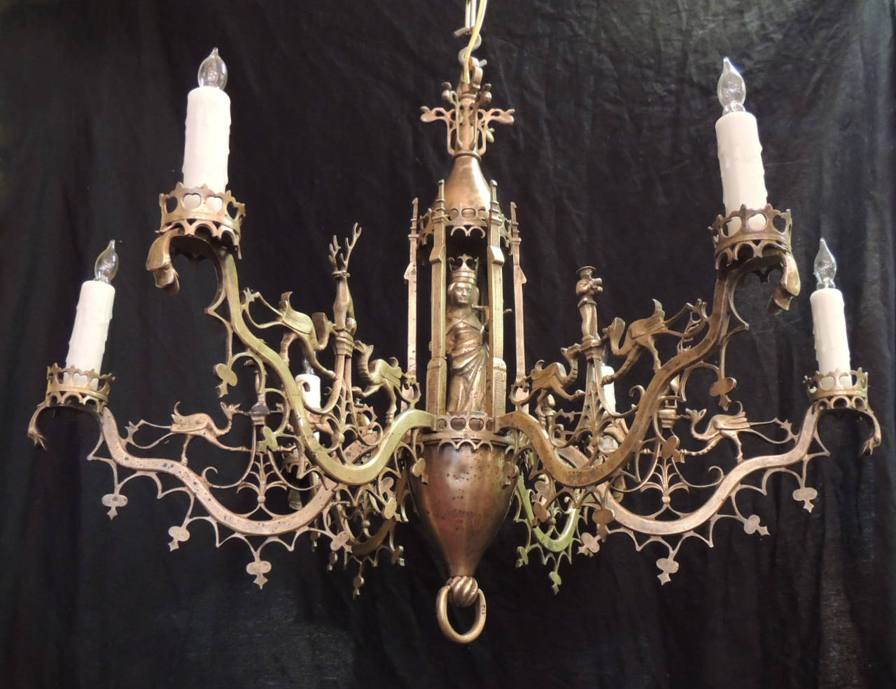 18th Century Gothic Chandelier with Madonna and Child at 1stDibs ...