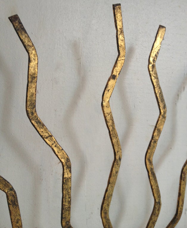 Pair of Early 20th C Barcelona Freeform Gilt Sconces at 1stDibs
