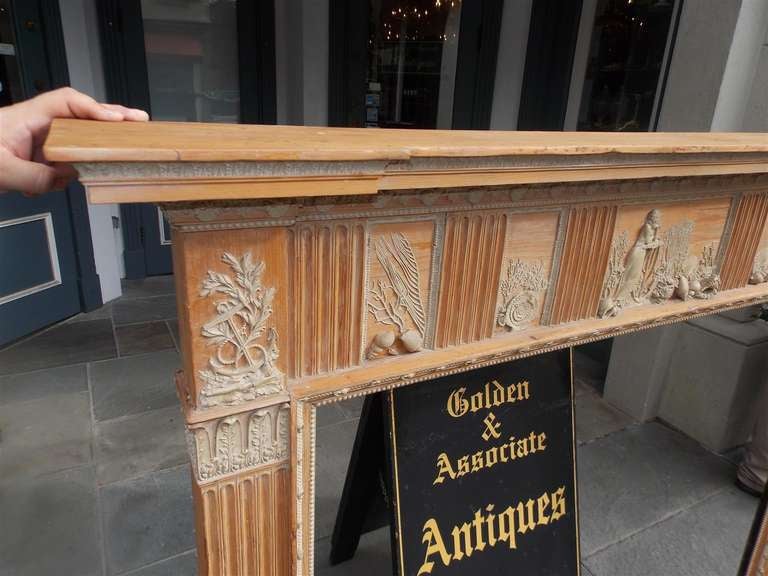 Scottish Pine Adam Mantel with Lady Hamilton Motif. Circa 1790 at 1stDibs